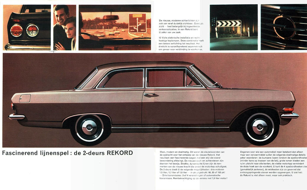 .: 1966. Opel Rekord. Brochure (Neederland)