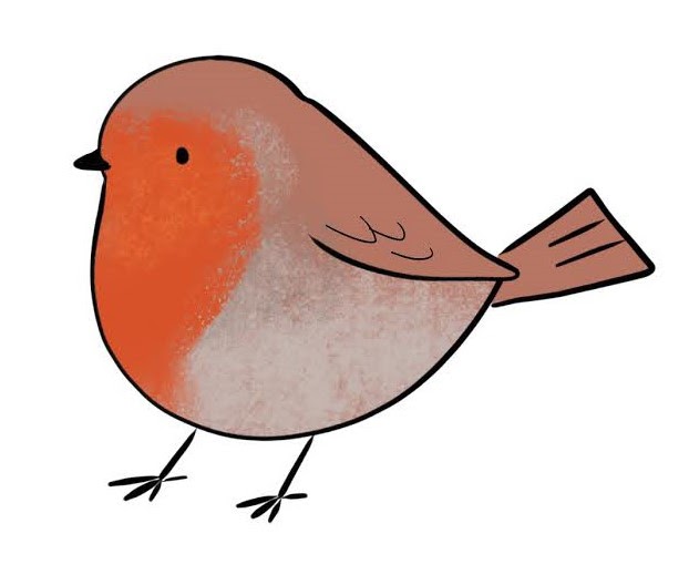 Love To Draw Things: How to draw a cute robin in 6 steps