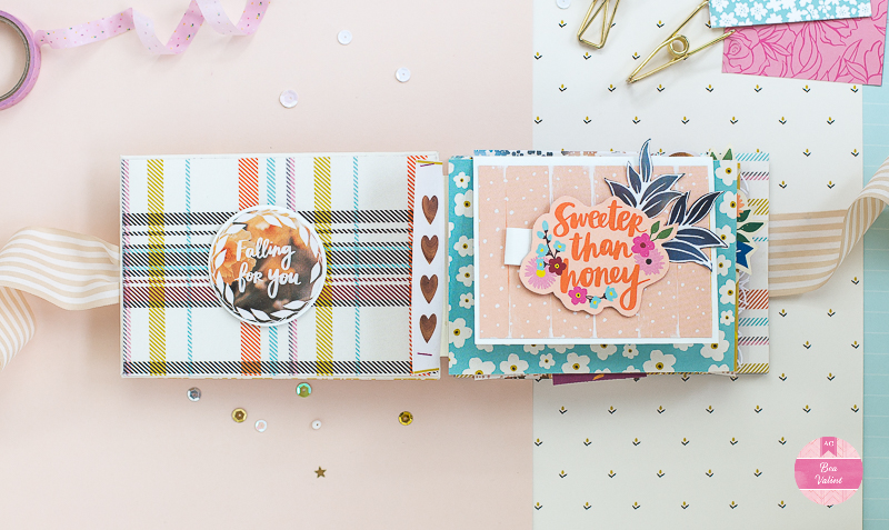 Pull-out mini album with tutorial - Bea Valint | Scrapbooks