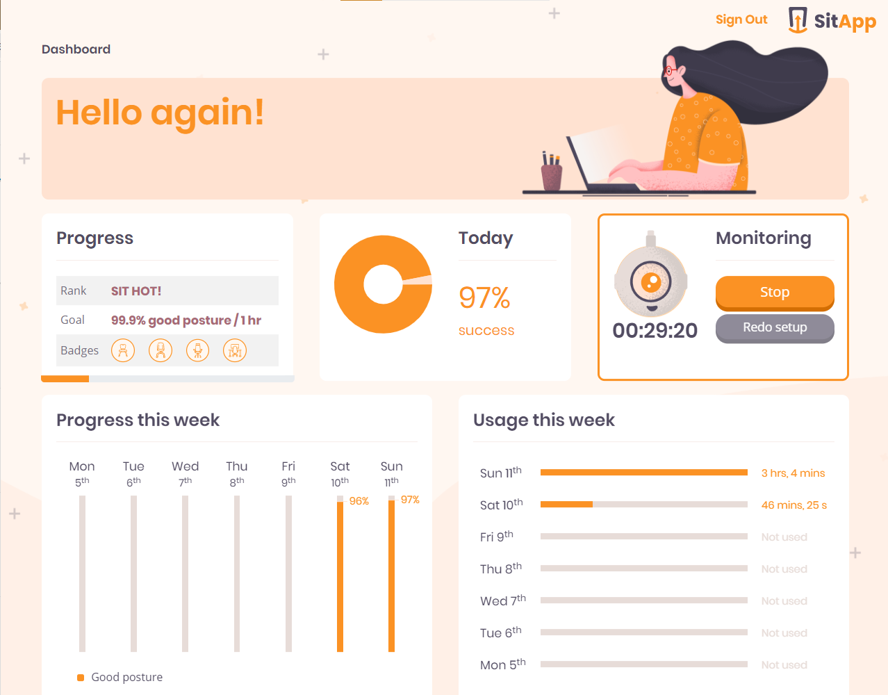 SitApp 改善駝背坐姿軟體，遊戲化提醒電腦前久坐的工作健康