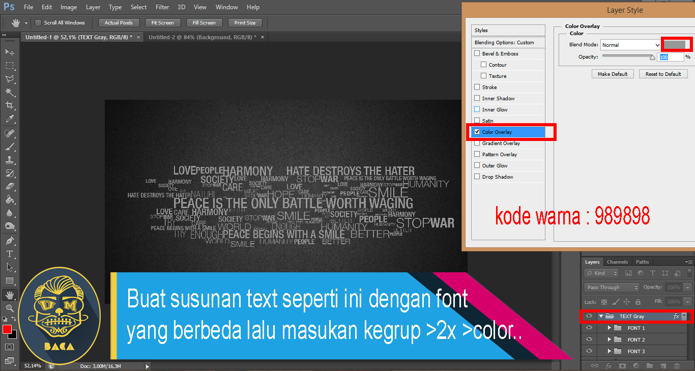 Cara Membuat Typography Dengan Photoshop Cara Membuat Typography Dengan Photoshop