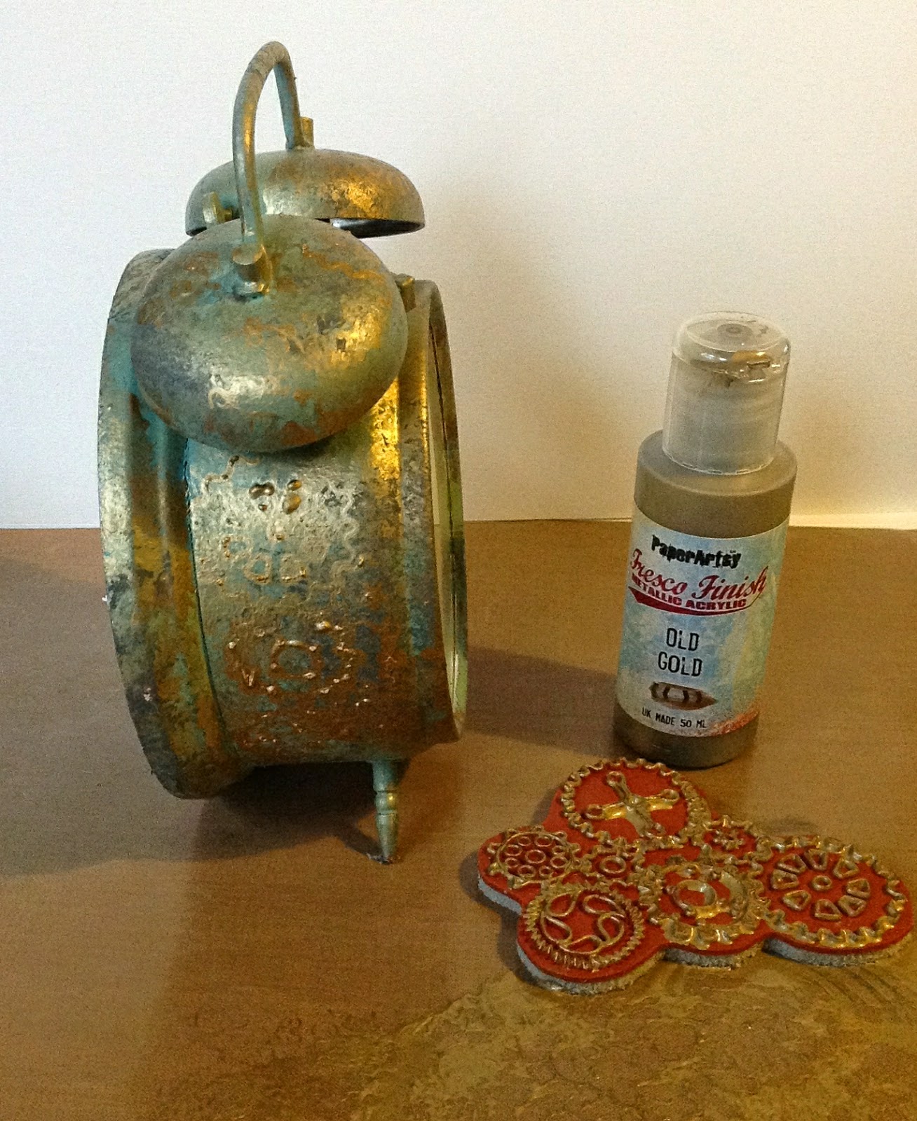 PaperArtsy: 2015 #2 Patina Clock {by Lou Collins}