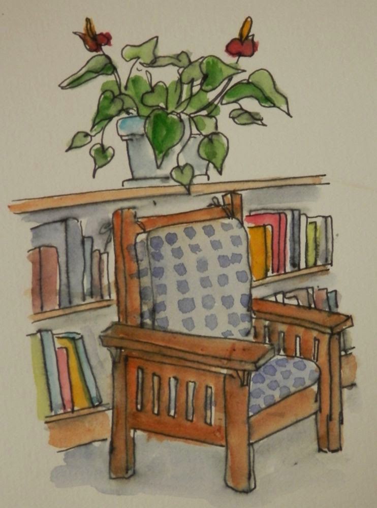 Watercolors by Joan 2: Library Sketches