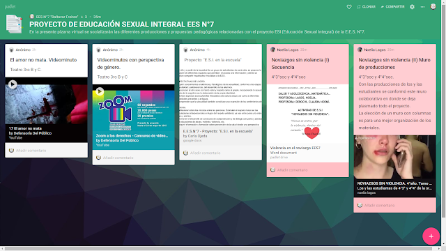 PROYECTO DE EDUCACION SEXUAL INTEGRAL (ESI) - VIRTUAL - MURAL DE PADLET