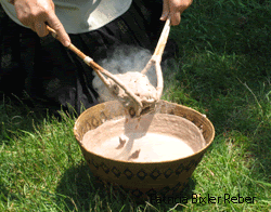 Researching Food History : Acorn Mush cooked in basket