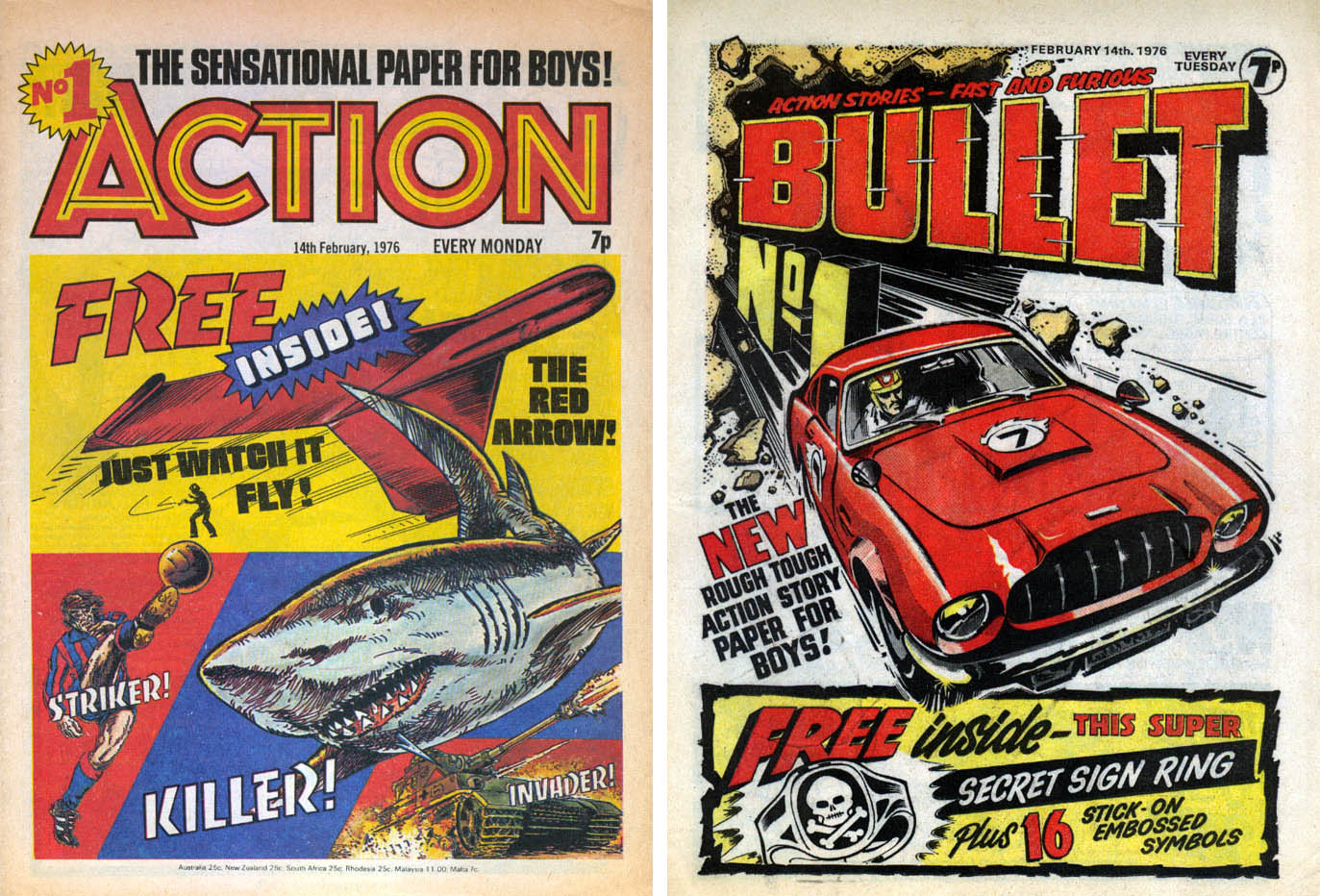 BLIMEY! The Blog of British Comics: 40 Year Flashback: ACTION vs BULLET