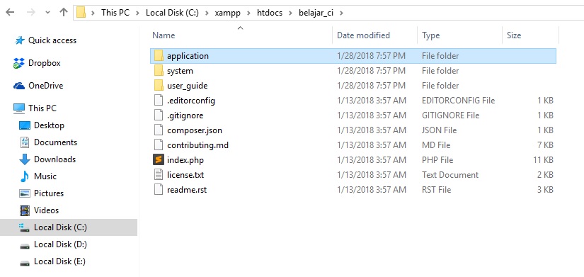 Codeigniter Folder Structure Robians Blog