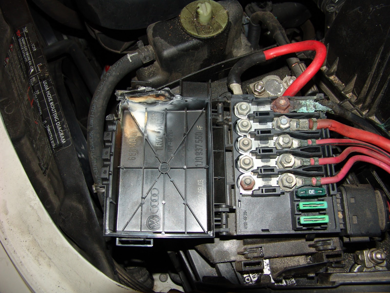 Elizbeth B: How to repair a melted battery terminal