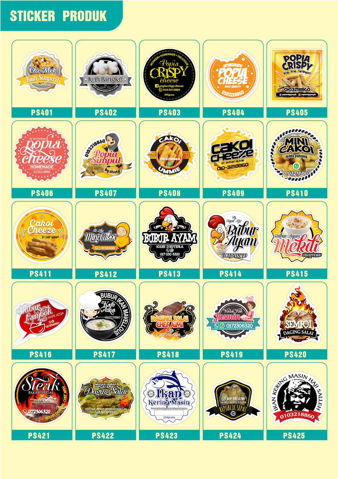 SYAZA CREATIVE: STICKER PRODUK