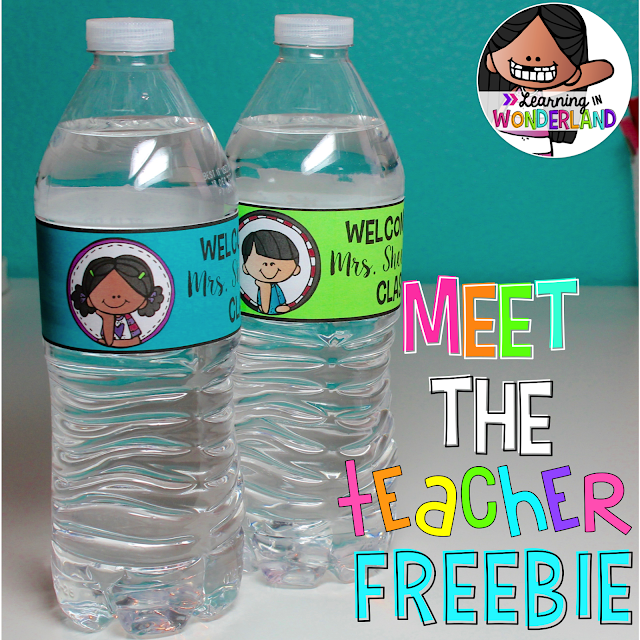 Water Bottle Labels Plus a FREEBIE | Learning In Wonderland