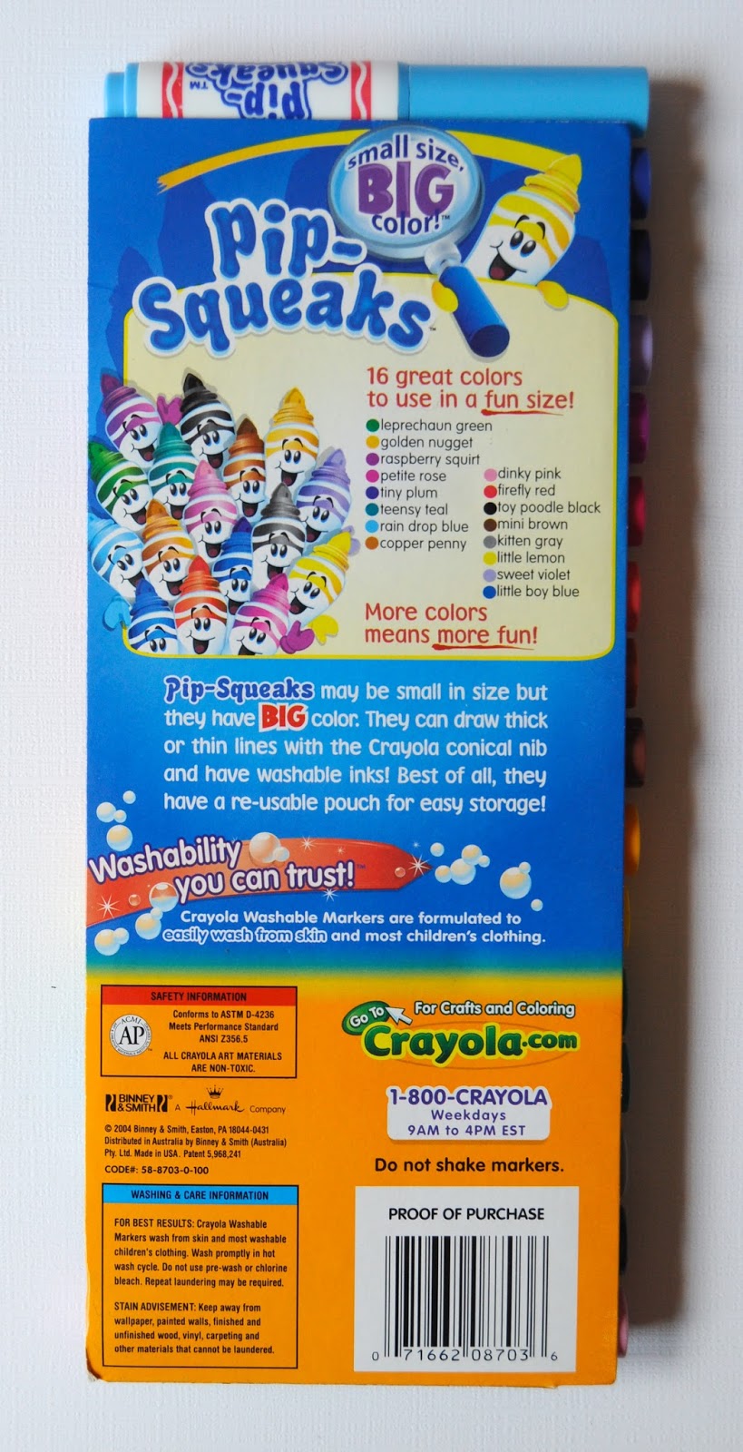 16 Count Crayola Pip-Squeaks Markers: What's Inside the Box | Jenny's ...
