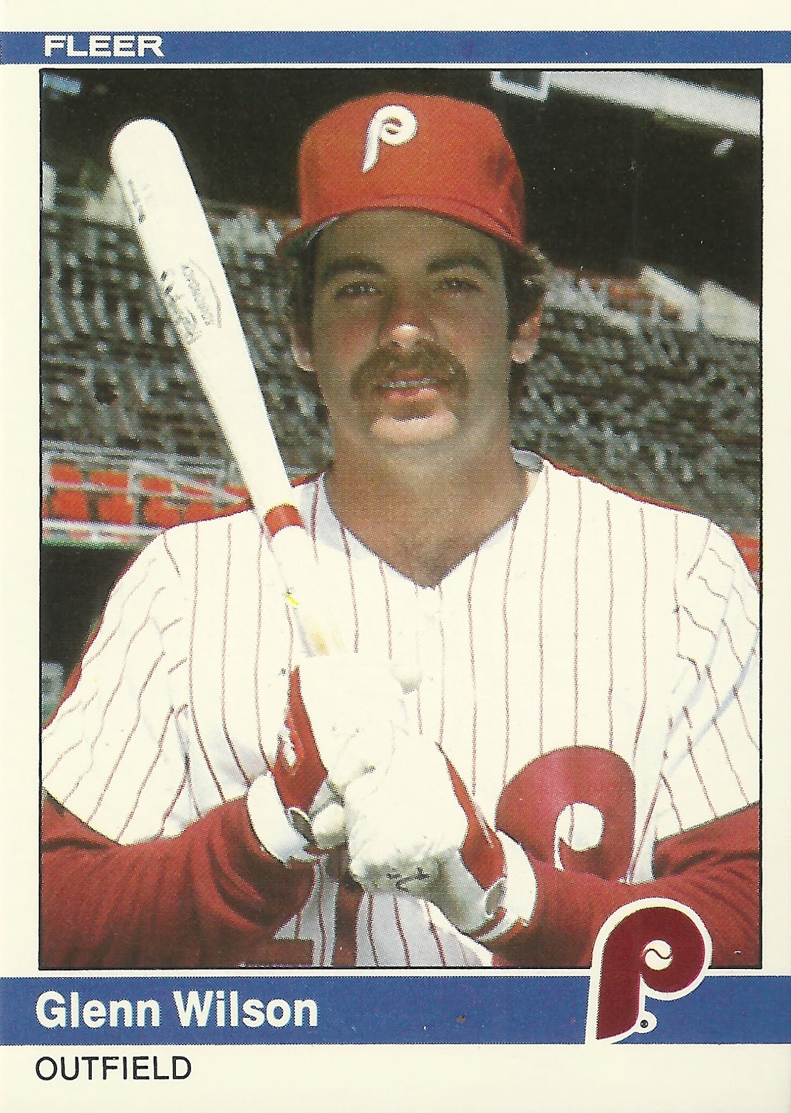 The Phillies Room: 1985 Game 57 - 1984 Fleer Update #U-128 Glenn Wilson