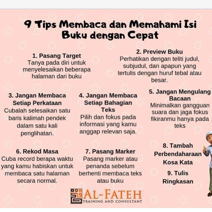 Nota Ilmu Tulisan Pilihan @adleazme: 9 Tips Membaca Dengan Cepat.