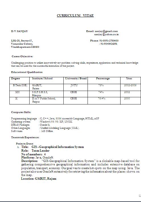 Biodata Format Word File Free Download