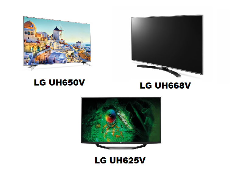 LG UH668V UH625V UH650V (confronto)