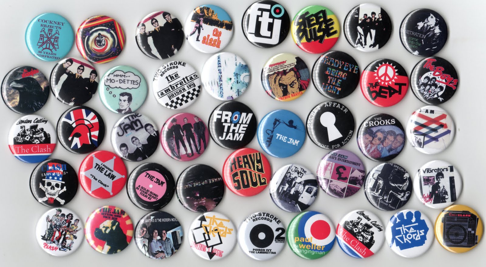 Retro Man Blog: Button Badges Part 8 - Peter Skidmore's Punk & Mod Badges