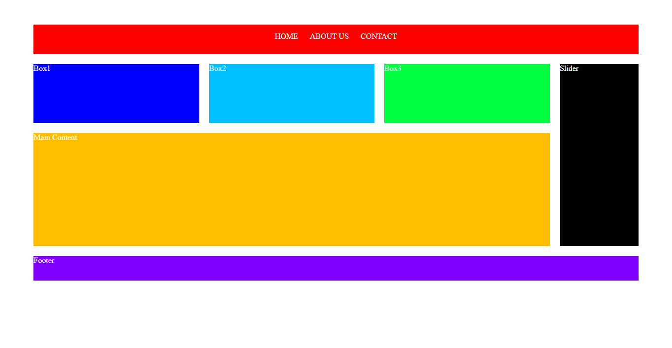 Grid Template Layout 3 html5 Css3 Grid Template Layout 3 html5 Css3