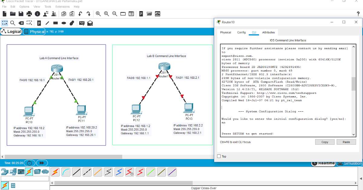 Cisco Packet Tracer - Konfigurasi Router Dengan Command Line Interface ...