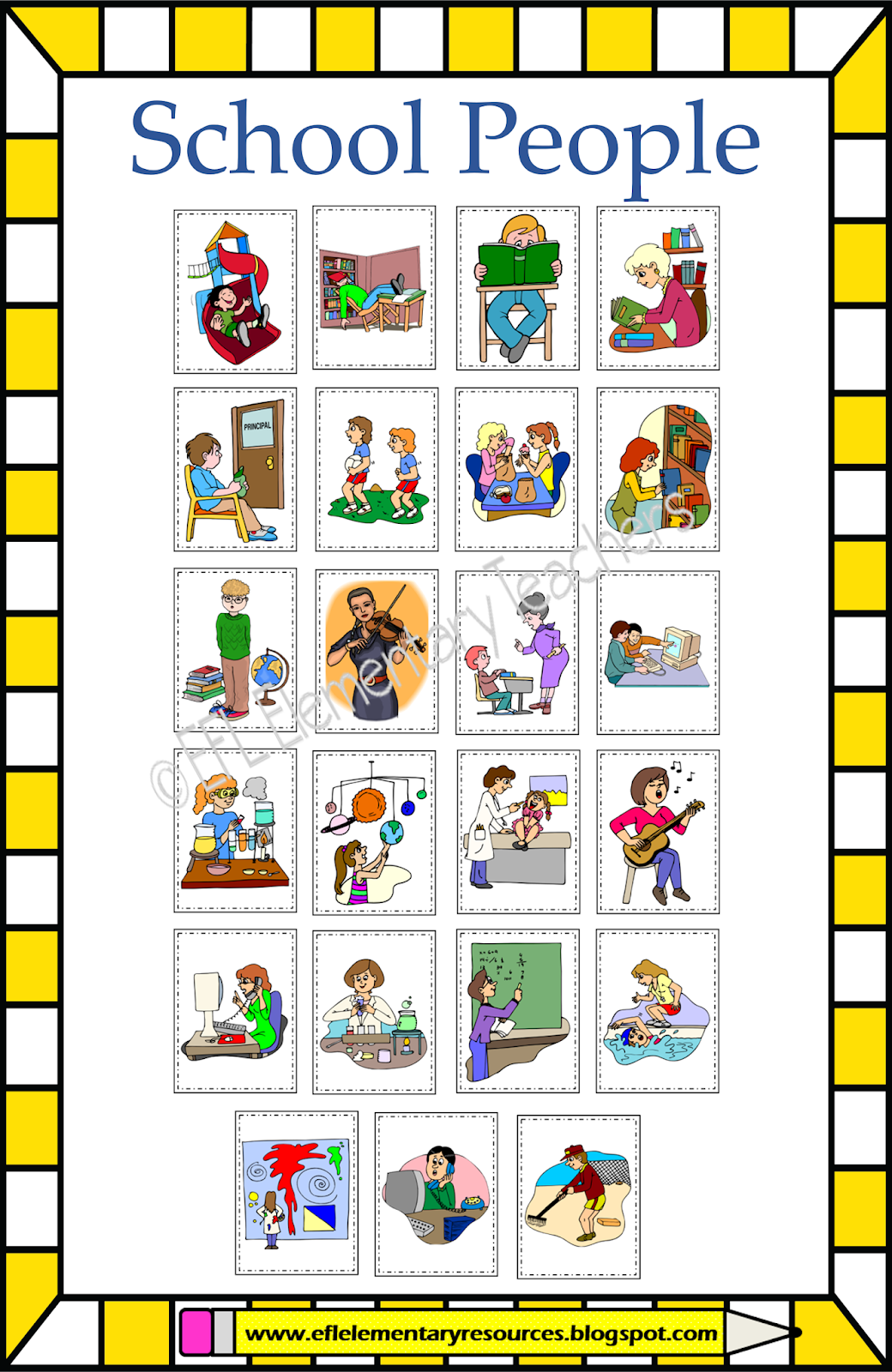 EFL Elementary Teachers: School people, workers and places