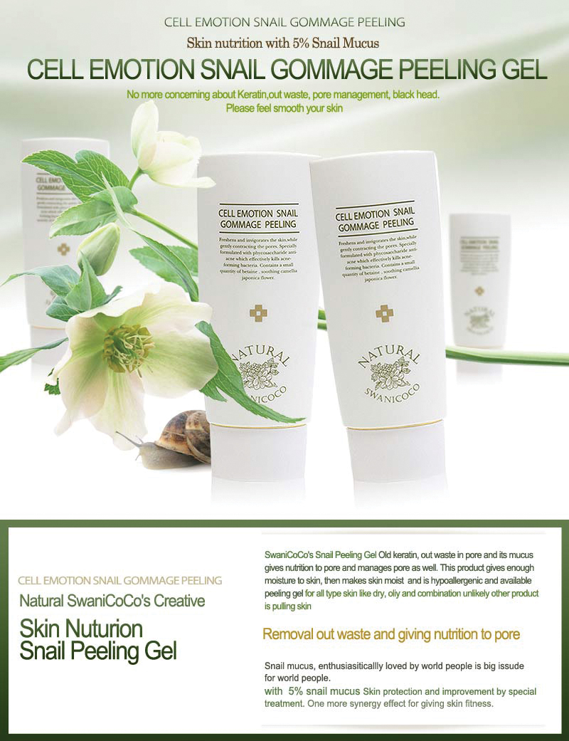 Snail skin care product trade shop: Cell Emotion Snail Gommage Peeling Gel