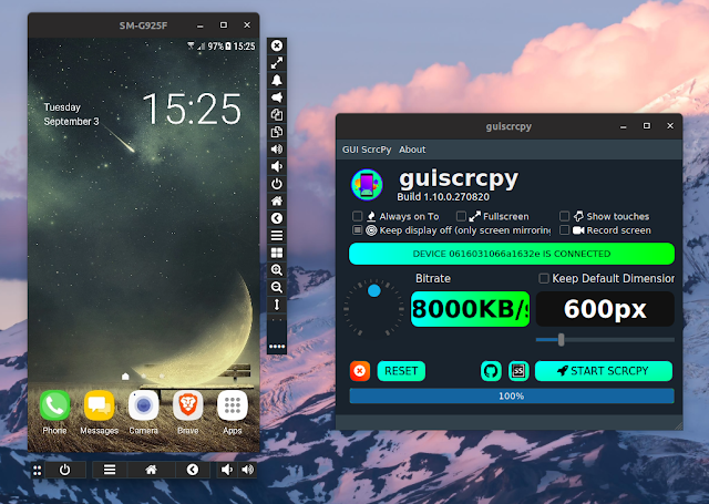 Helper GUI For scrcpy, The Android Desktop Display And Remote Control ...