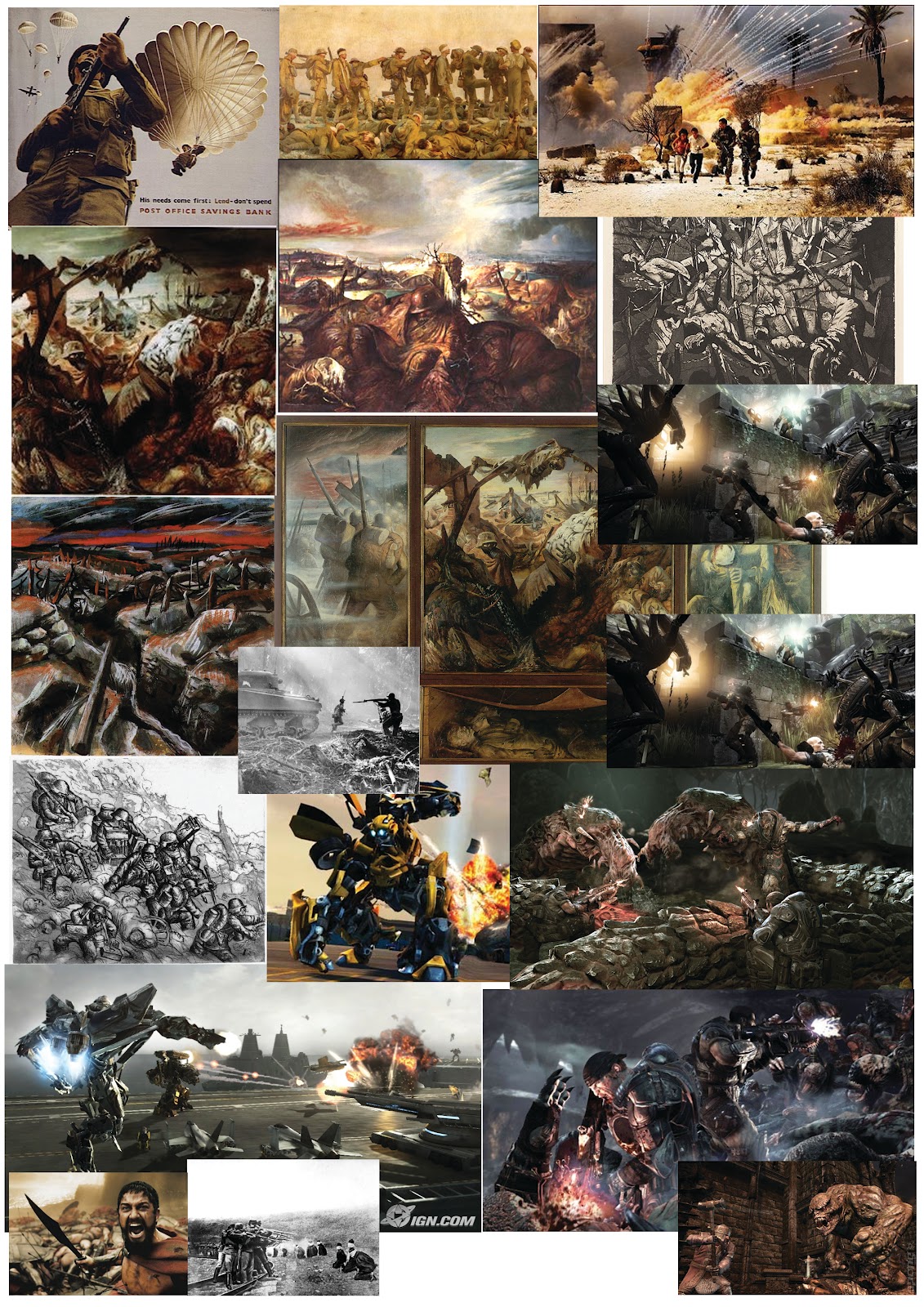 Kalveer: Moodboard Reference Images War