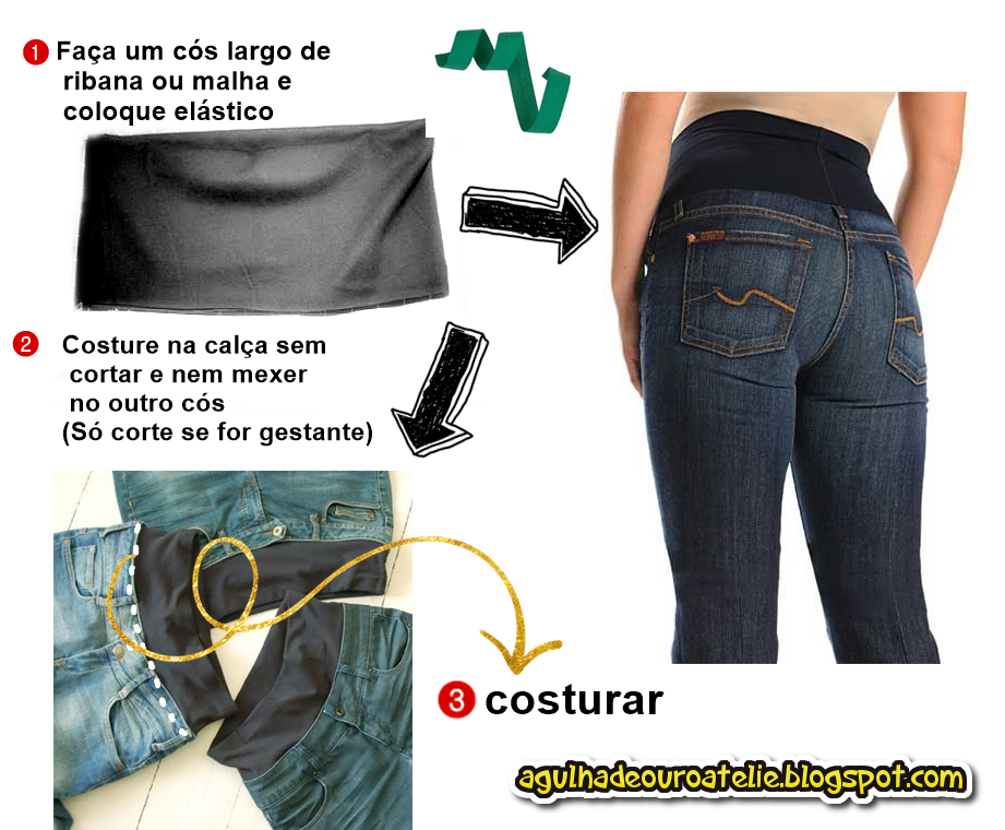 Agulha De Ouro Ateliê Cansou De Calça De Cintura Baixa 5 Formas De