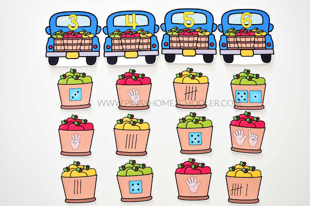 Apple Themed Preschool Math and Literacy Center | The Pinay Homeschooler