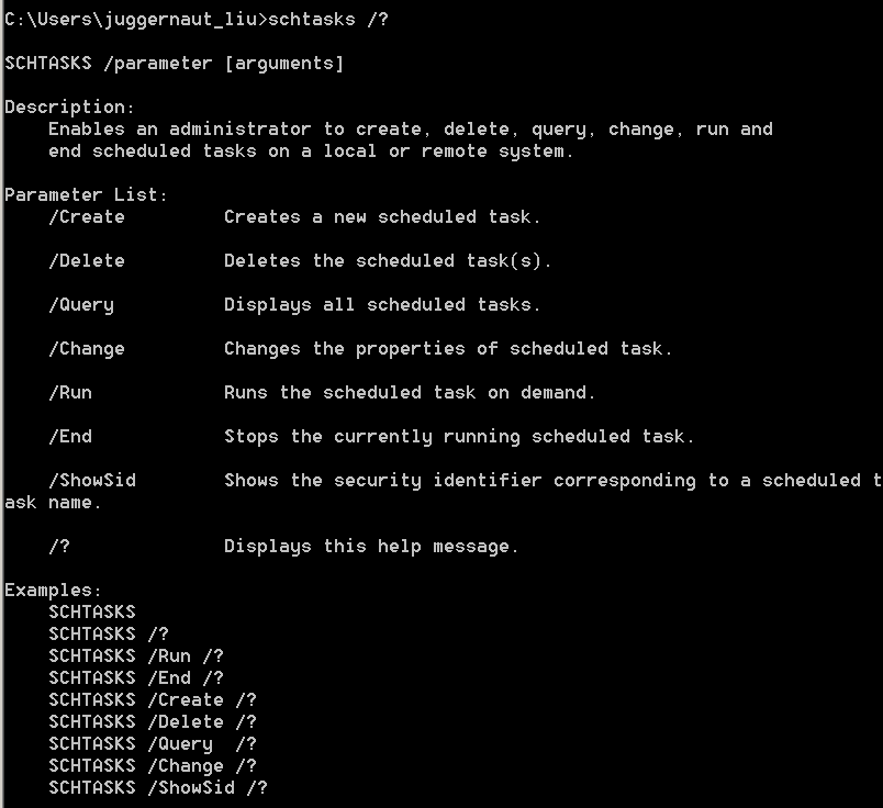 Command schtasks - 執行 Windows 工作排程器 Task Scheduler ~ 賈格的神秘古堡