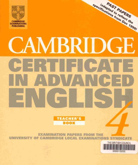 Book Download: Cambridge Certificate In Advanced English - 4