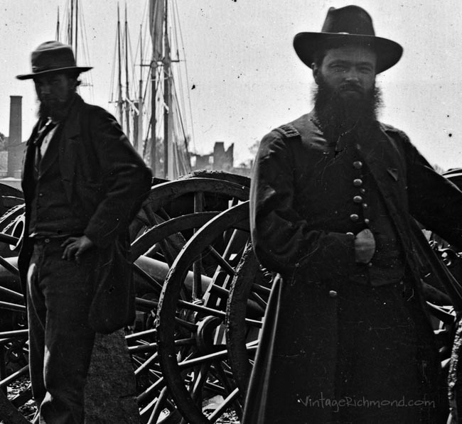 Vintage Richmond: Confederate cannons in Richmond - 1865