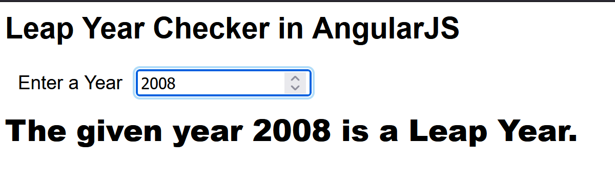 Free Programming Source Codes And Computer Programming Tutorials Leap Year Checker In Angularjs