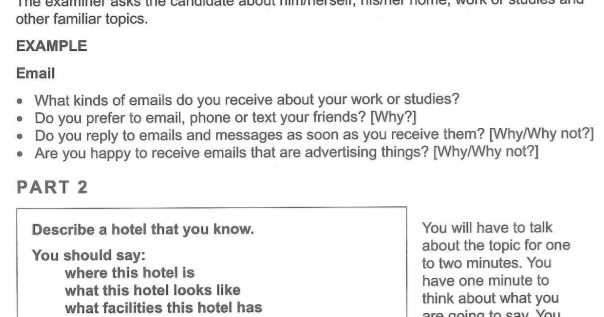 Cambridge 15: Academic IELTS Speaking Test 1