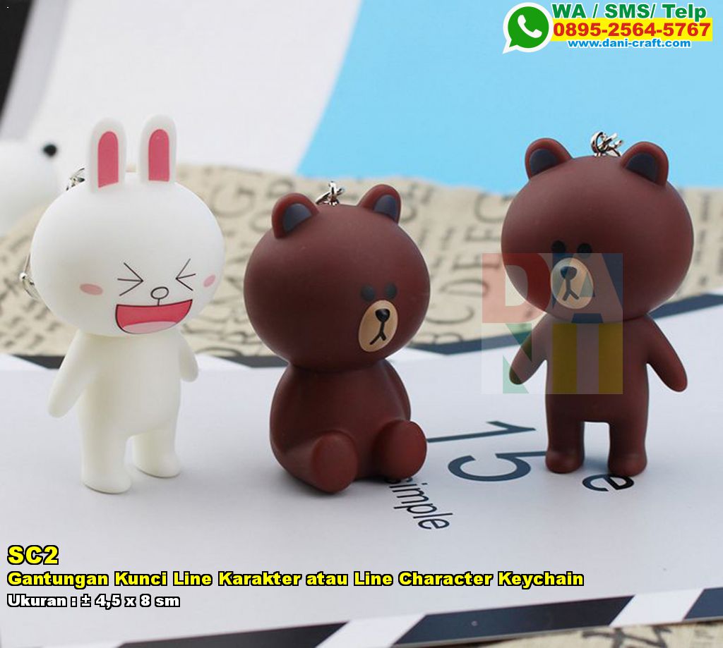 Gantungan Kunci Line Karakter Atau Line Character Keychain | Souvenir ...