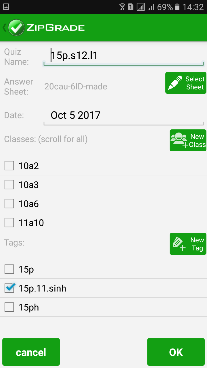 Hướng dẫn cách chấm bài trắc nghiệm với App ZipGrade trên điện thoại ...