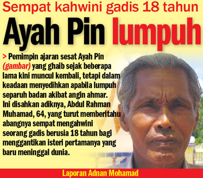 Ayah pin lumpuh separuh badan