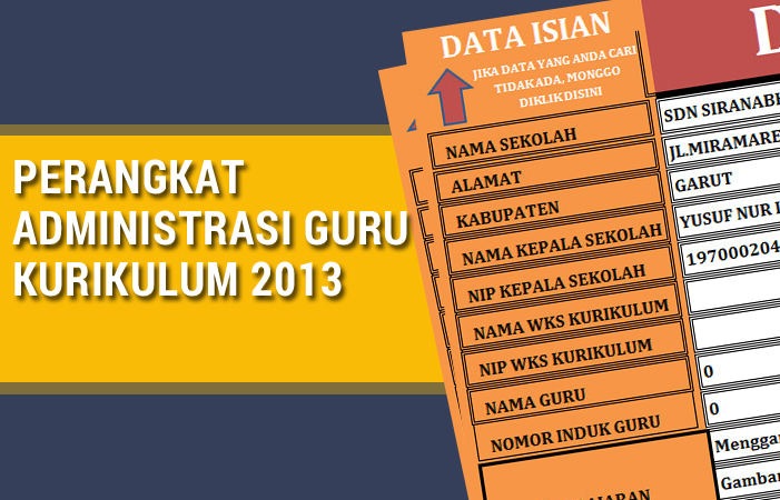 Perangkat Administrasi Guru Kurikulum 2013 SD SMP SMA - Administrasi Guru