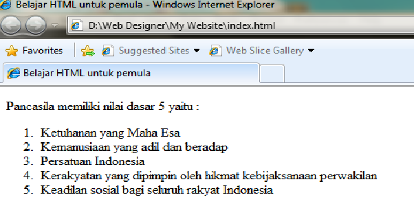 Belajar HTML: Cara membuat list di HTML