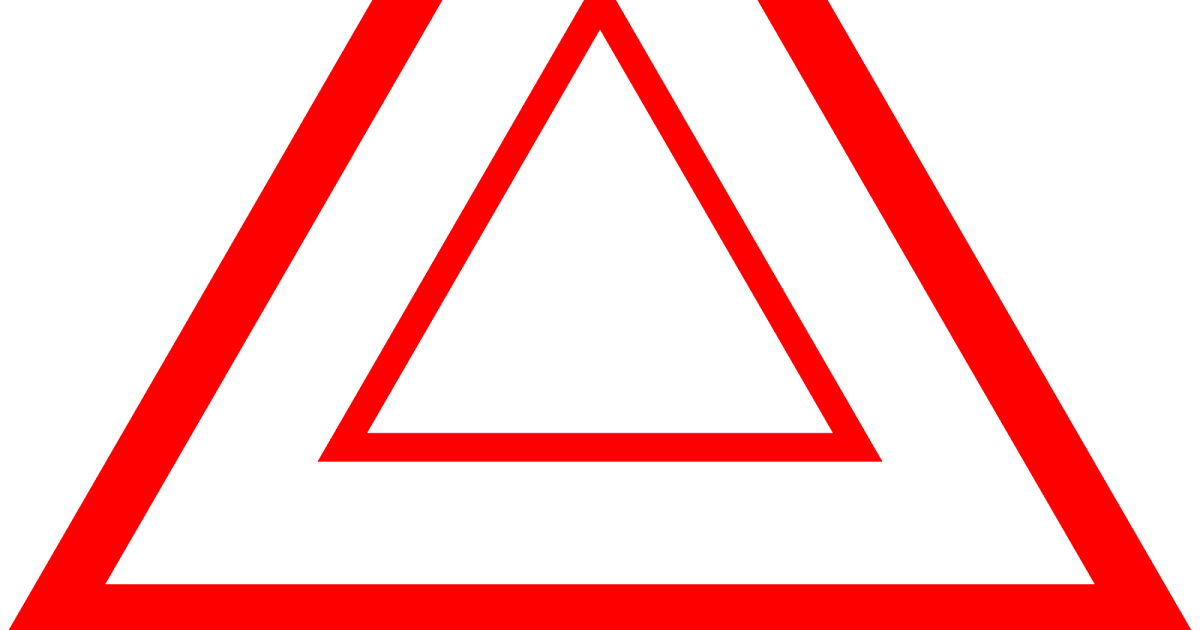 Two red interlocking triangles