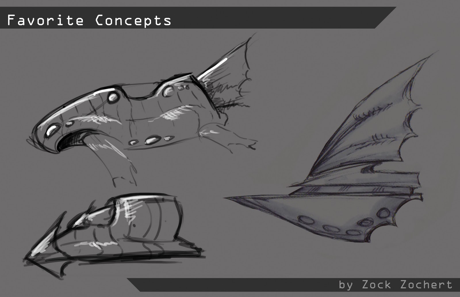 Zock Zochert's Art: Organic spaceship Concept