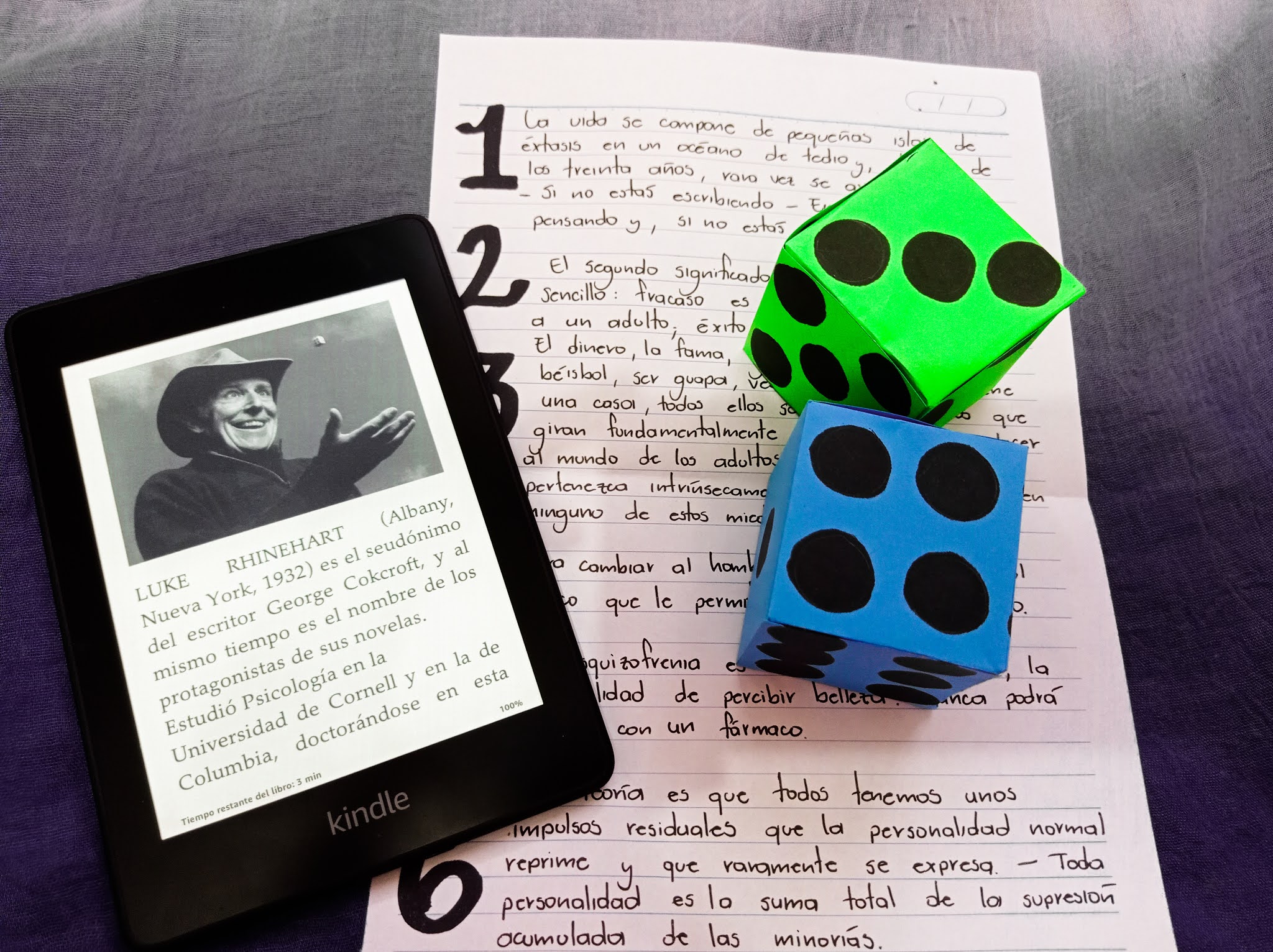 RESEÑA PERSONAL: EL HOMBRE DE LOS DADOS - LUKE RHINEHART