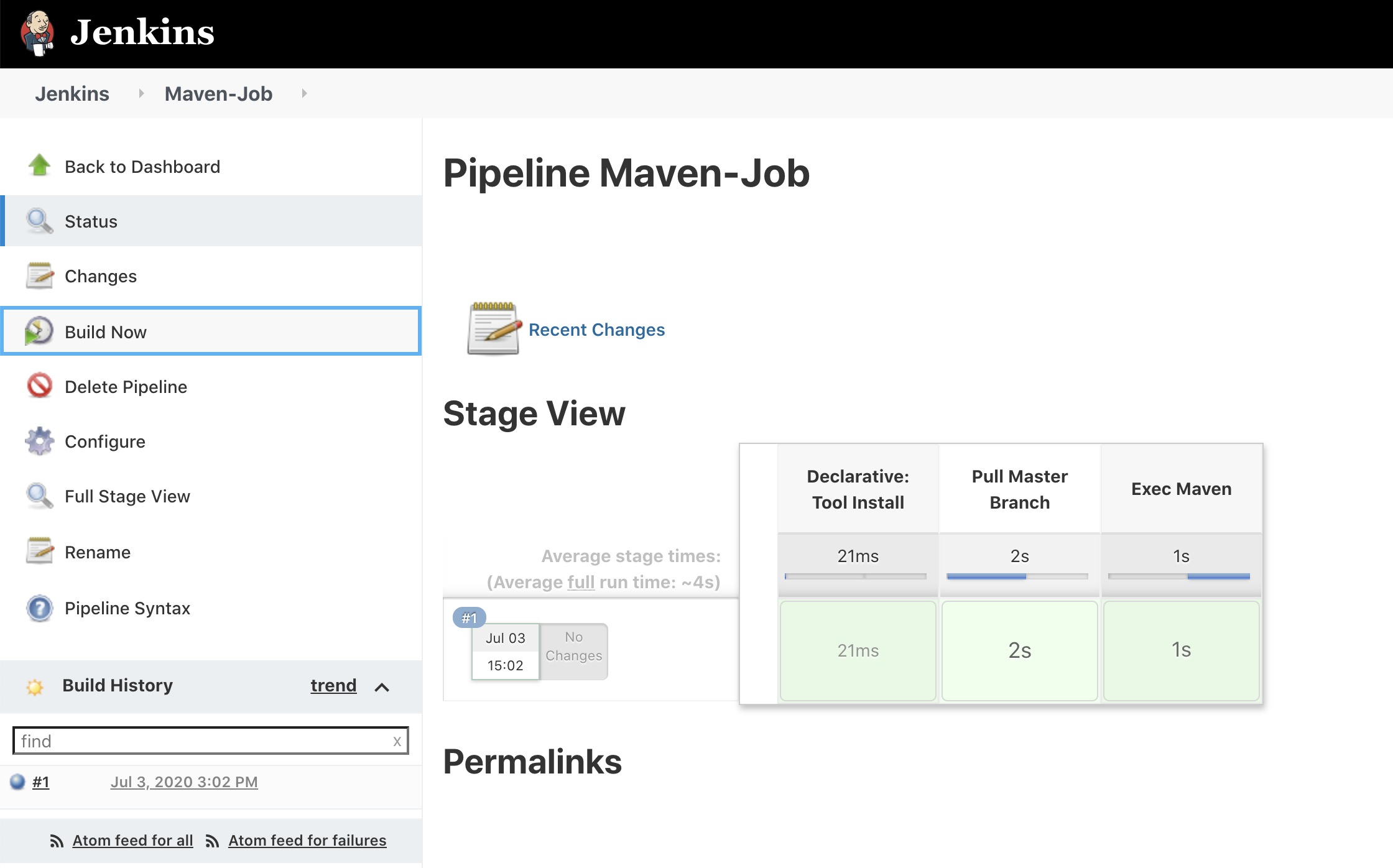 Executing a Maven job using Jenkins declarative pipeline