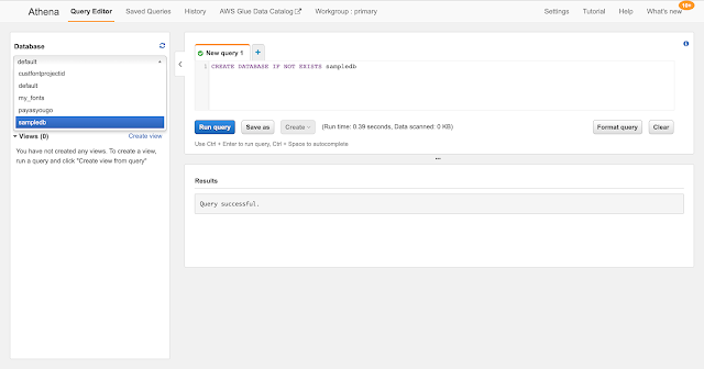 Query S3 bucket using AWS Athena service