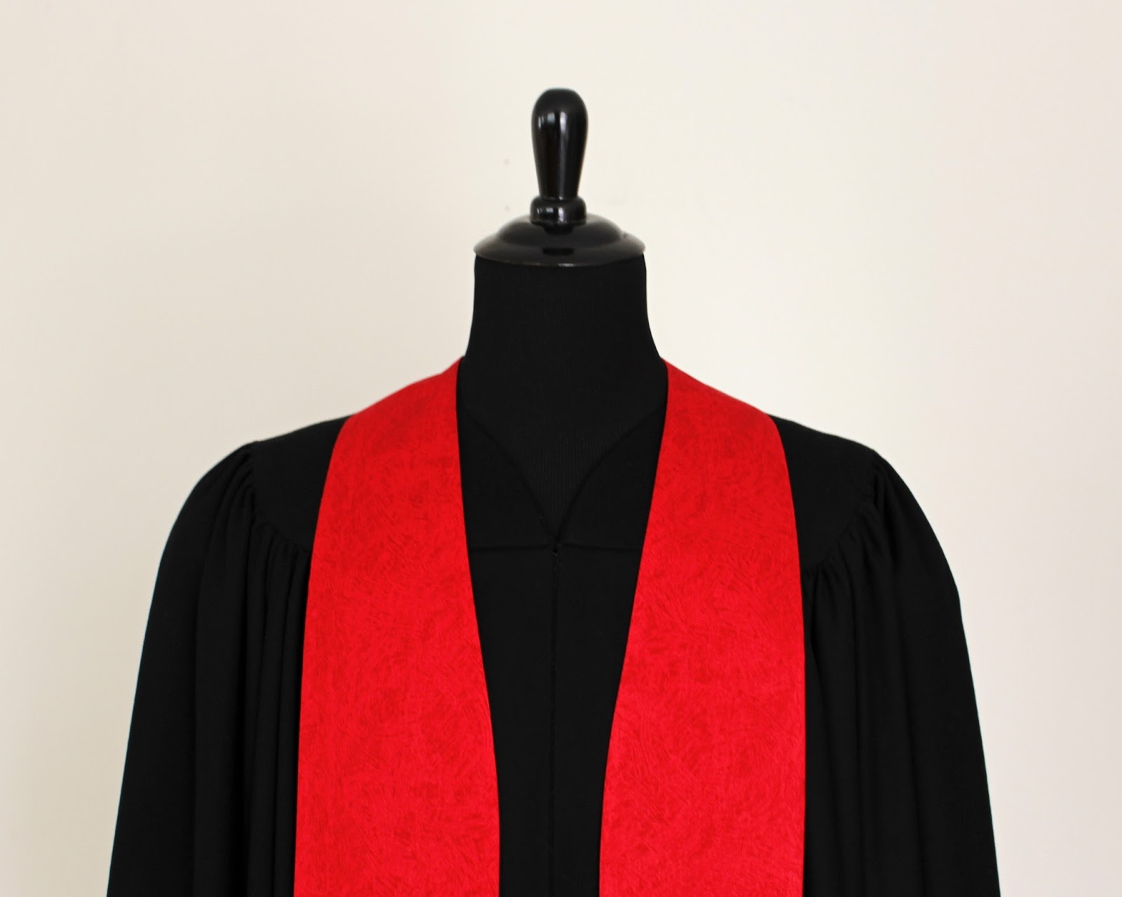 Clergy Stoles: Red on Red Clergy Stole