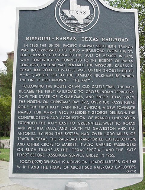 Texas Historical Markers: "Katy" & the Red River Railroad Museum