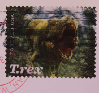 Mail Adventures: Sunday Stamps | Pneumatoraptor & T. Rex