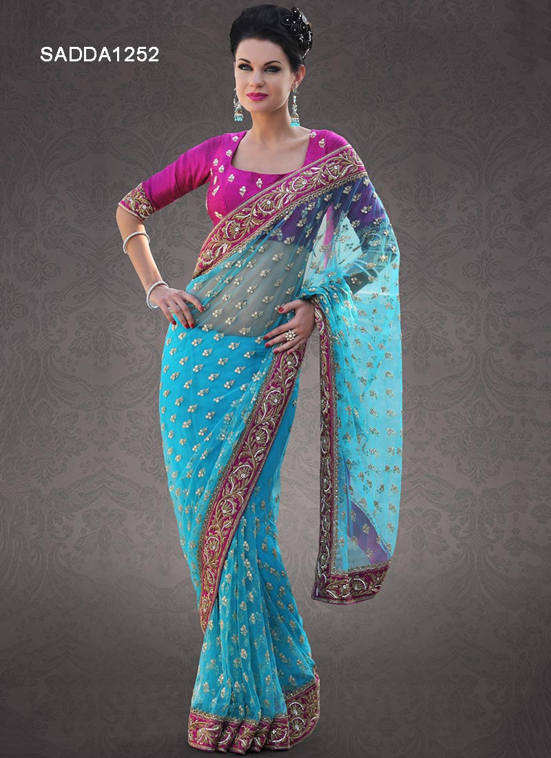 New Indian Designer Wedding Sarees 2013-2014 ~ Fashion Trends