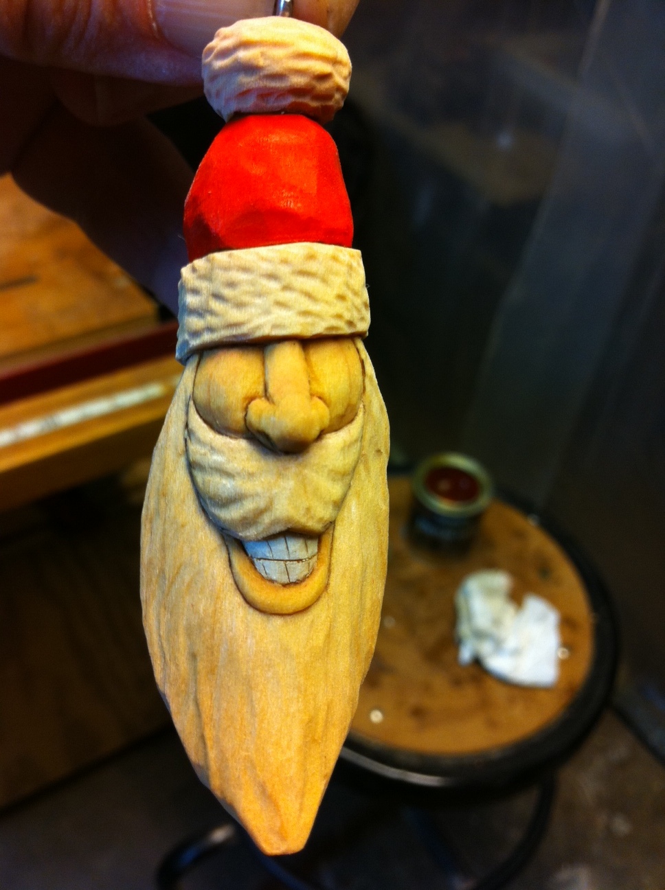 Mike Pounders Wood Carving: How to Carve a Santa Ornament