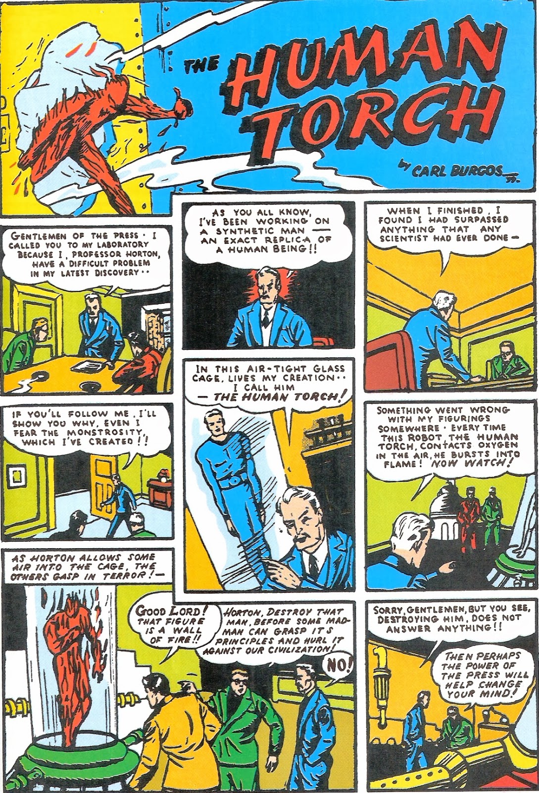THE ARCHETYPAL ARCHIVE: NEAR-MYTHS: ["HUMAN TORCH'S ORIGIN"] (MARVEL ...