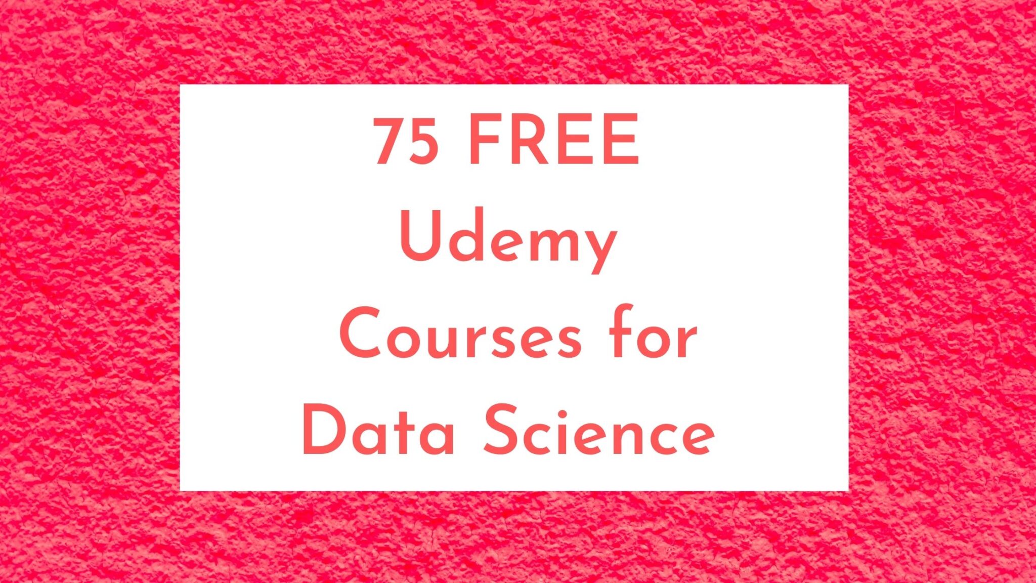 Big Data Vietnam: 75 FREE Data Science Courses on Udemy You Need to ... Big Data Vietnam: 75 FREE Data Science Courses on Udemy You Need to ...